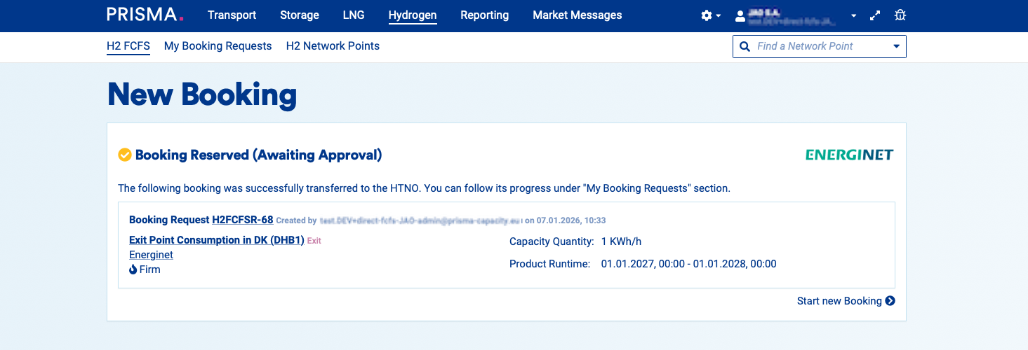 How to book capacity as a Hydrogen shipper